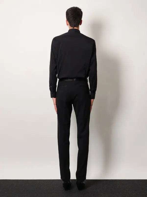 TOM FORD Virgin Wool Trouser With Satin Profiles