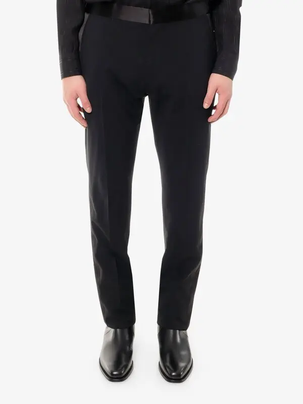 TOM FORD Virgin Wool Trouser With Satin Profiles