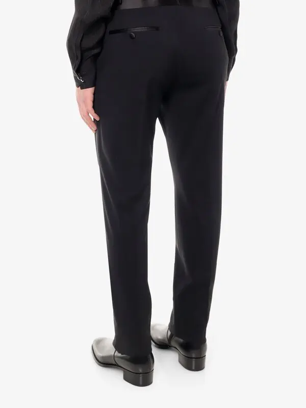 TOM FORD Virgin Wool Trouser With Satin Profiles
