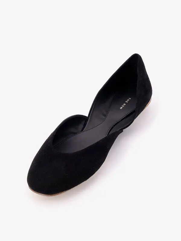 THE ROW Suede Ballerinas