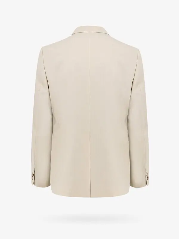 Fendi Virgin Wool Blazer With Logoed Buttons