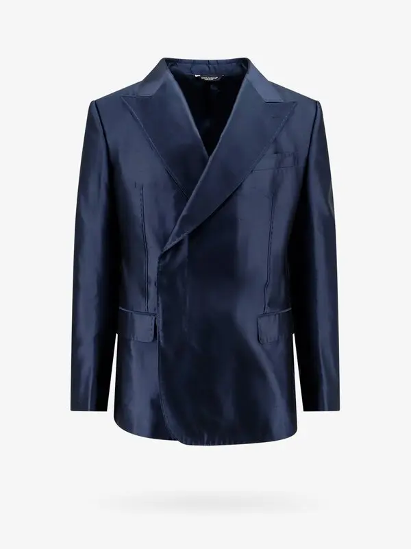 Dolce & Gabbana Satin Blazer With Peak Lapel