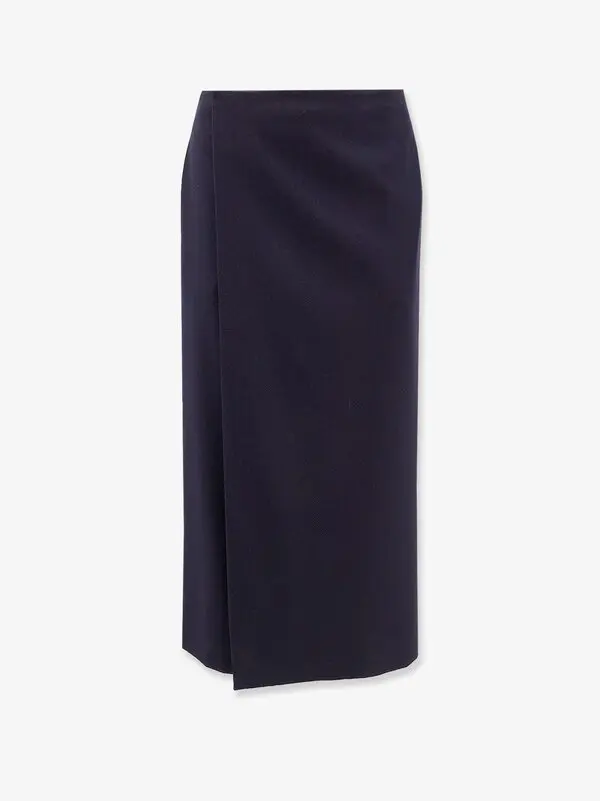THE ROW Virgin Wool Midi Wrap Skirt