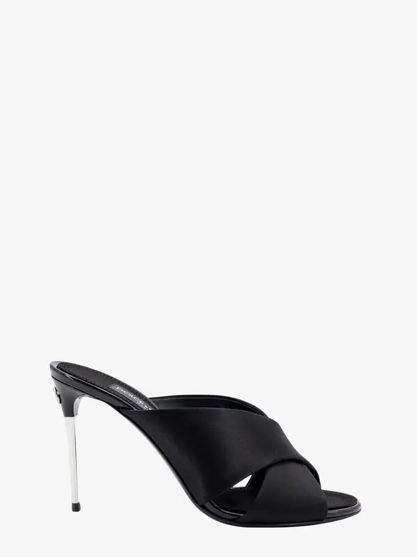 Dolce & Gabbana Satin Sandals With Monogram