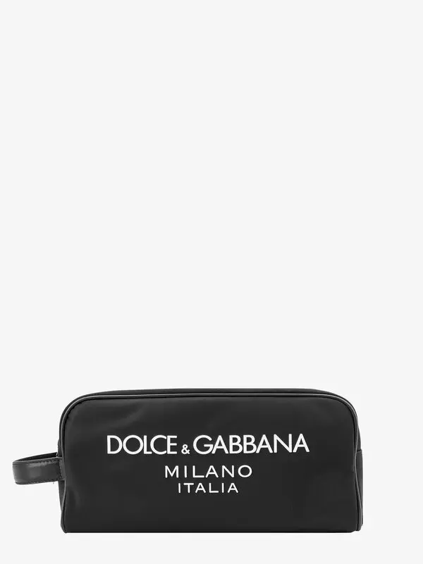 Dolce & Gabbana Nylon Nécessaire With Logo - Black