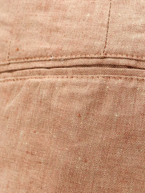 NUGNES 1920 Linen Bermuda Shorts With Logo
