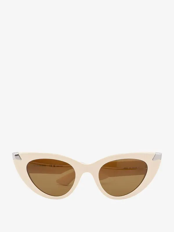Alexander McQueen Acetate Cat-eye Sunglasses - Beige