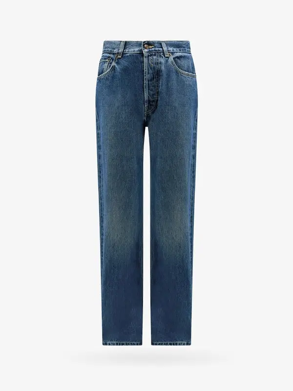 Alexander McQueen Cotton Jeans With Leather Logo Patch