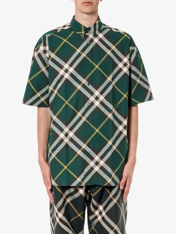 Burberry Cotton Shirt With Check Motif