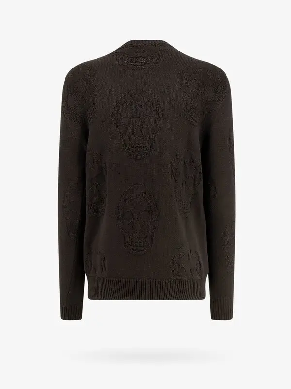 Alexander McQueen Cotton Sweater With Skull Motif