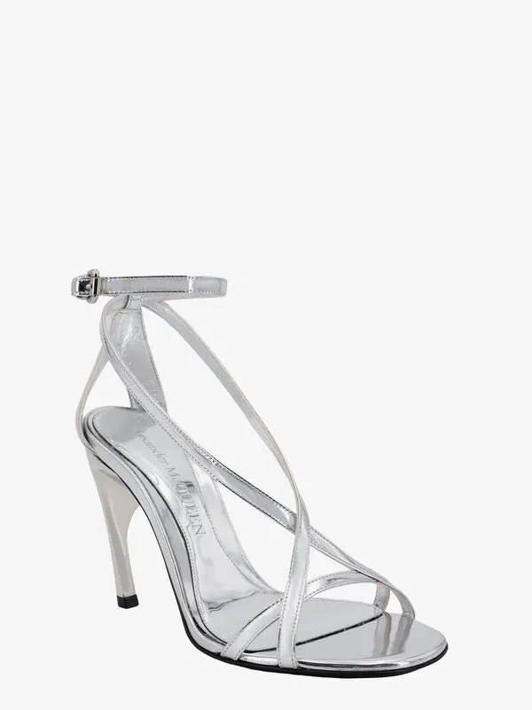 Alexander McQueen Mirrored Leather Sandals