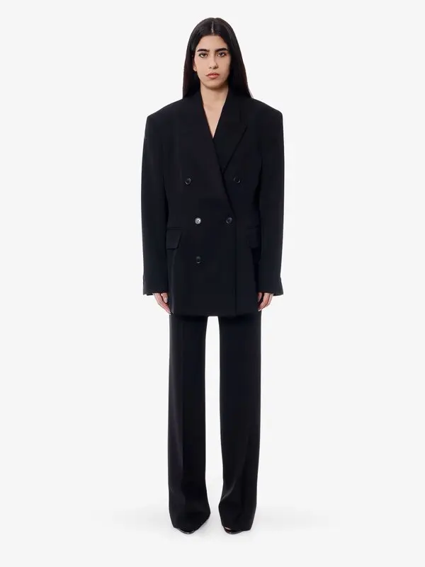 Balenciaga Slim Fit Wool Trousers