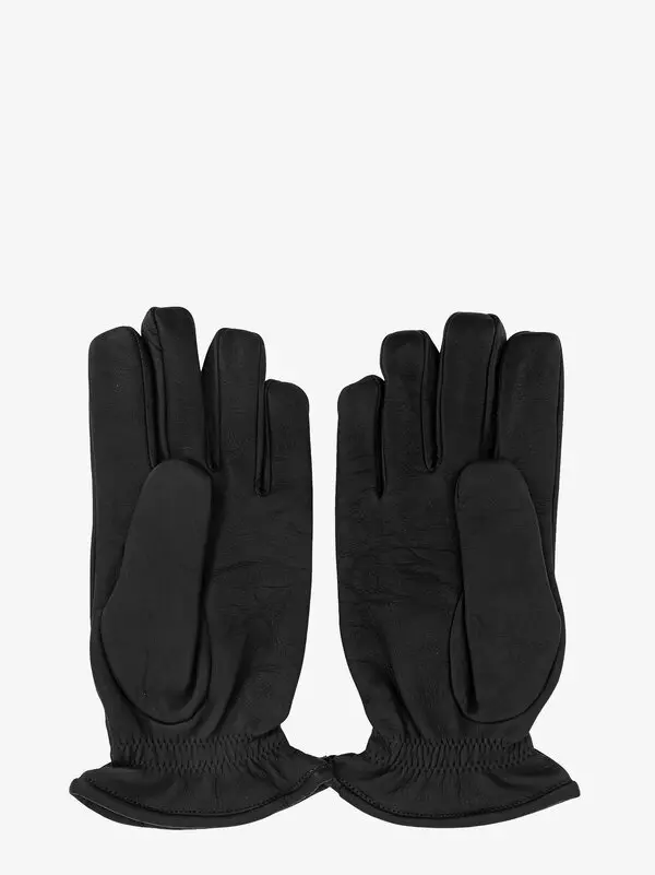 Orciani Leather Gloves With Cashmere And Wool Lining - Black