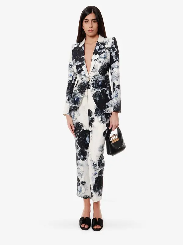 Alexander McQueen Floral Viscose Trousers