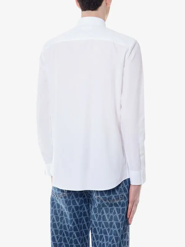 Valentino Garavani Cotton Shirt With Rockstud Untitled Studs