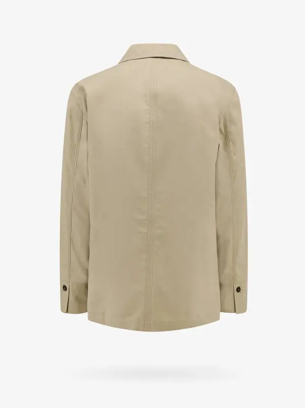 FERRAGAMO Cotton-viscose Jacket With Leather Patch