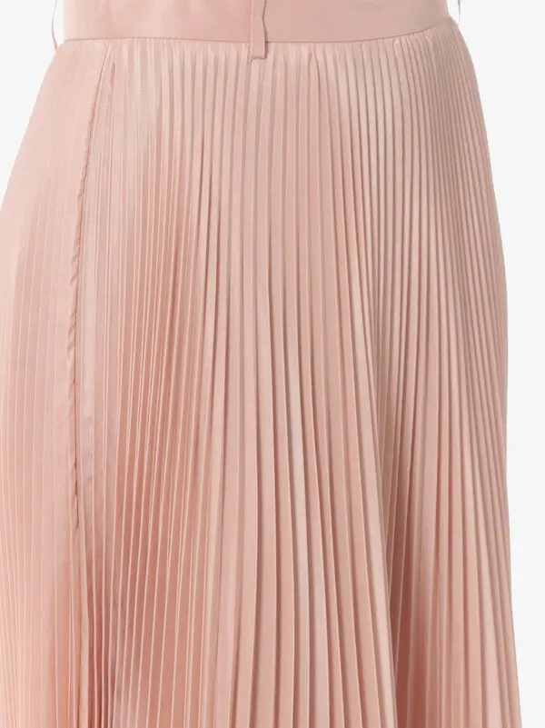 Max Mara Distressed Pleated Skirt - Pink