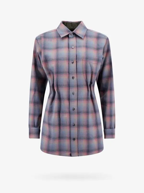 MAISON MARGIELA Madras Wool Shirt - Rose