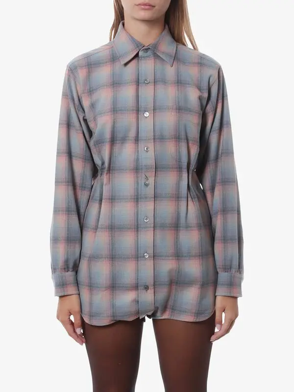 MAISON MARGIELA Madras Wool Shirt - Rose