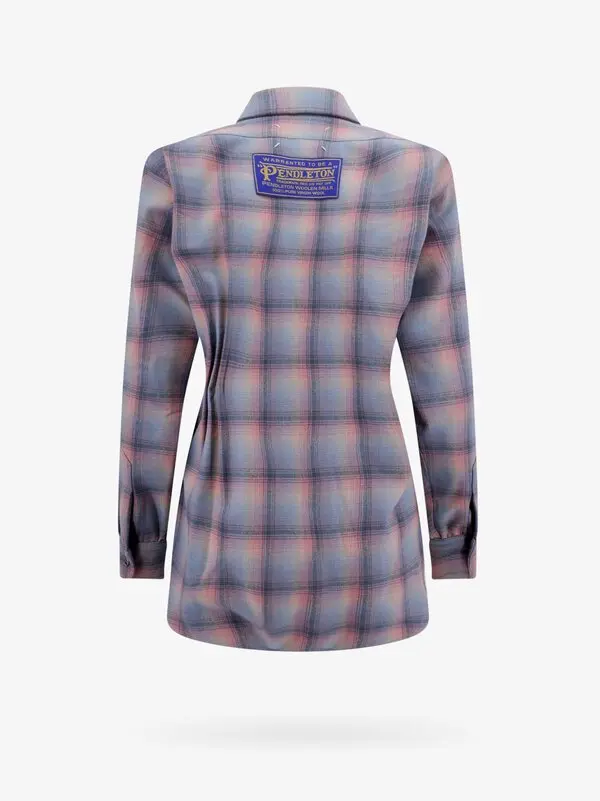 MAISON MARGIELA Madras Wool Shirt - Rose