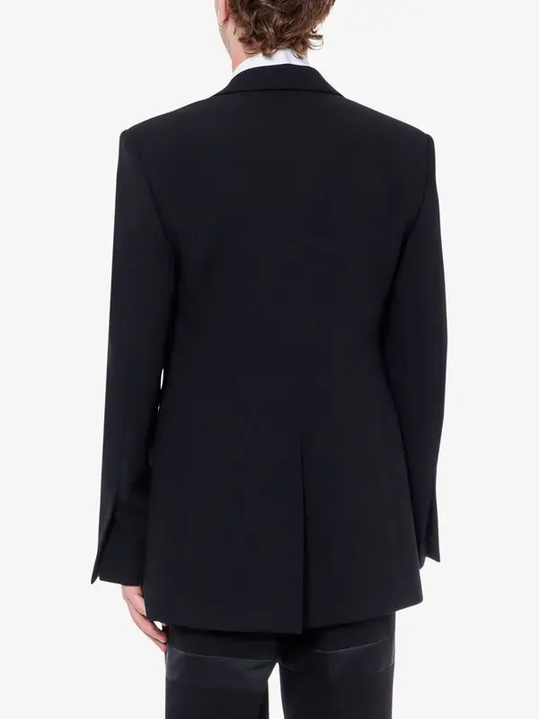 FERRAGAMO Wool Blazer With Satin Profiles