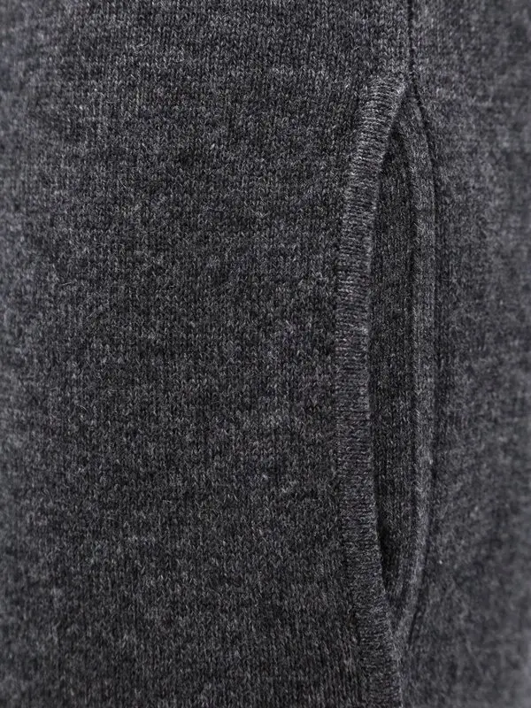 Saint Laurent Ribbed Cashmere Trousers - Grey