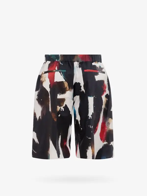 Alexander McQueen Cotton Bermuda Shorts With Print