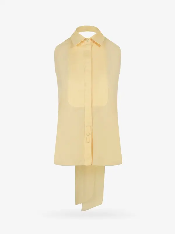 Max Mara Rupia Cotton Top With Bow Detail
