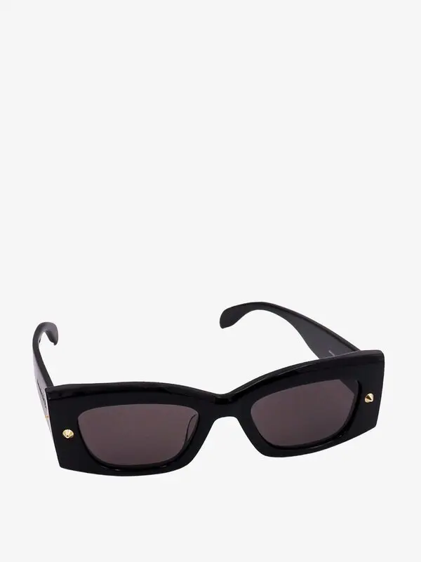 Alexander McQueen Acetate Rectangular Sunglasses - Black
