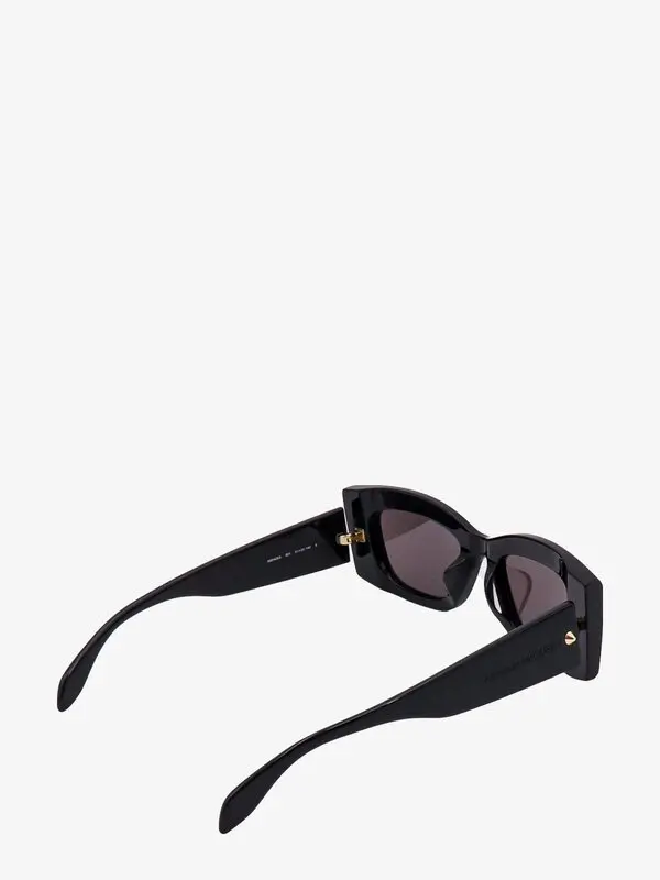 Alexander McQueen Acetate Rectangular Sunglasses - Black