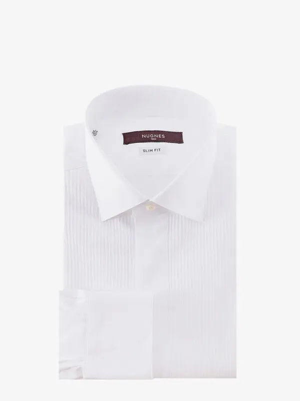 NUGNES 1920 Slim Fit Cotton Shirt - White