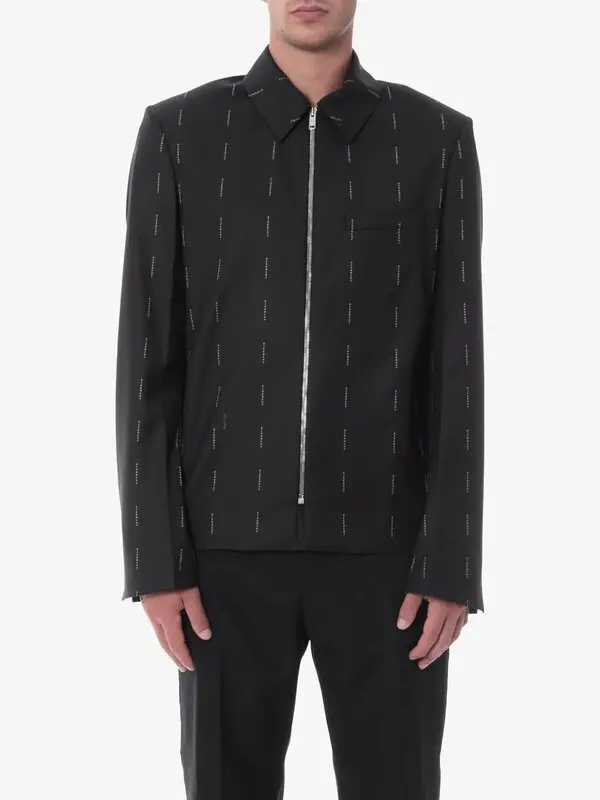 Givenchy Wool Blazer With Logo Print