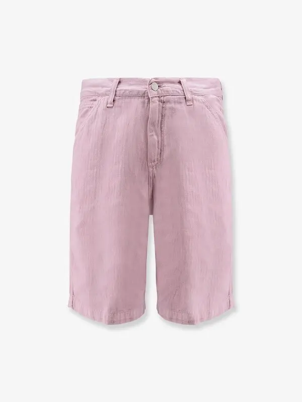 Carhartt Work In Progress Cooper Herringbone Cotton And Linen Shorts