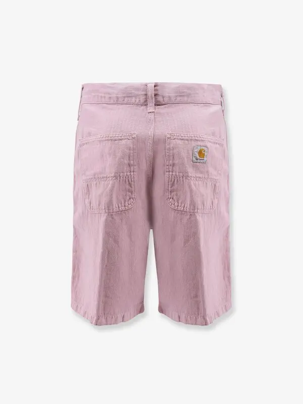 Carhartt Work In Progress Cooper Herringbone Cotton And Linen Shorts