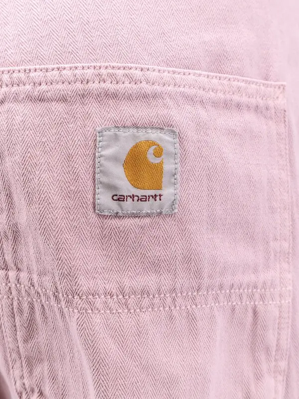 Carhartt Work In Progress Cooper Herringbone Cotton And Linen Shorts