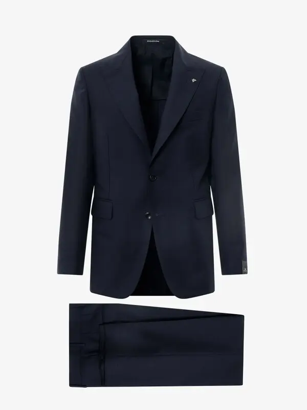 Tagliatore Mohair Wool Suit With Metal Monogram