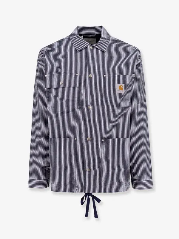 Carhartt Work In Progress Notus Striped Cotton Coach Jacket - Blue