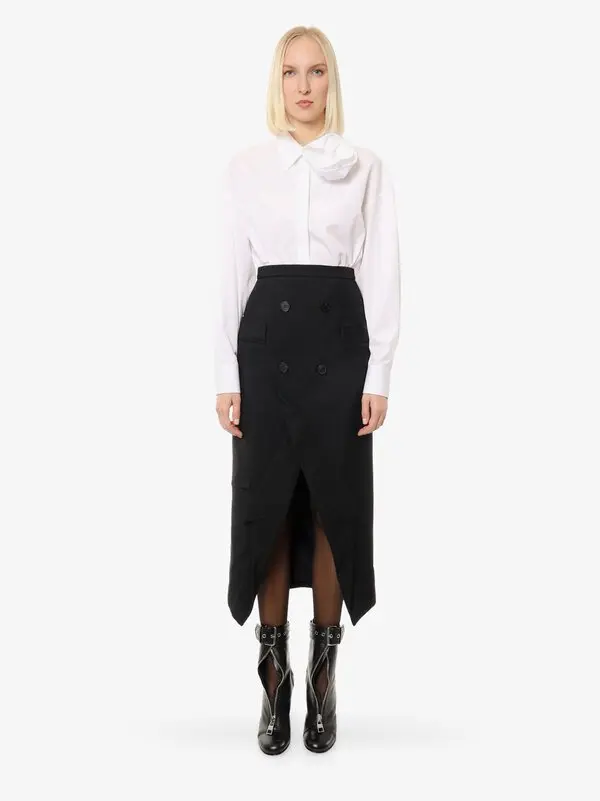 Alexander McQueen Certified Wool Upsidedown Skirt