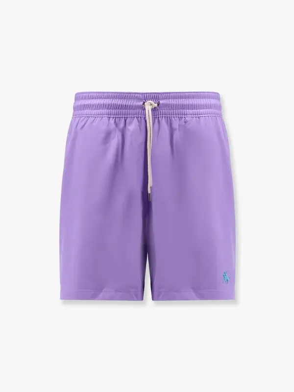 Polo Ralph Lauren Nylon Swim Trunks With Logo - Purple