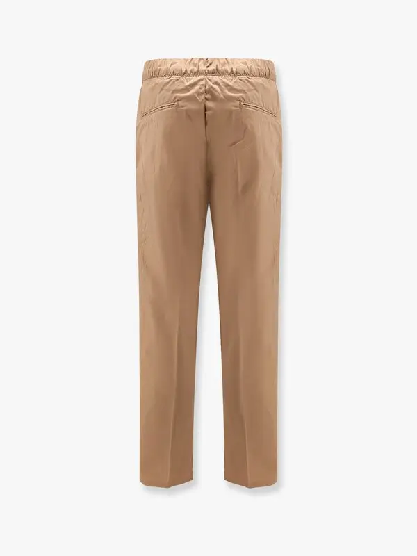 NUGNES 1920 Cotton Blend Jogger Trousers - Beige