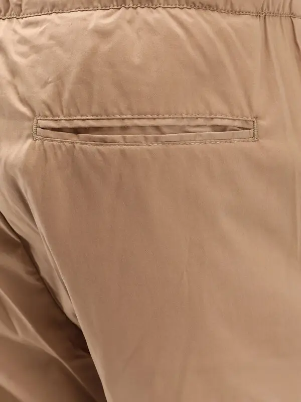 NUGNES 1920 Cotton Blend Jogger Trousers - Beige