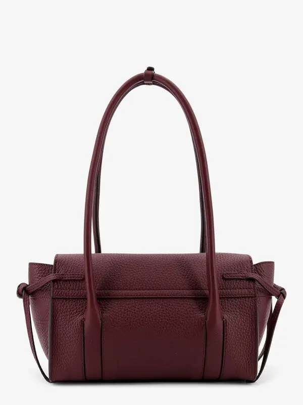 Mulberry Leather Shoulder Bag With Logo