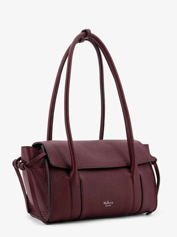 Mulberry Leather Shoulder Bag With Logo