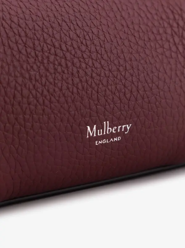 Mulberry Leather Shoulder Bag With Logo