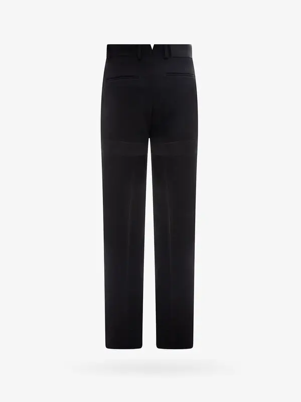 FERRAGAMO Virgin Wool Trouser With Satin Inserts