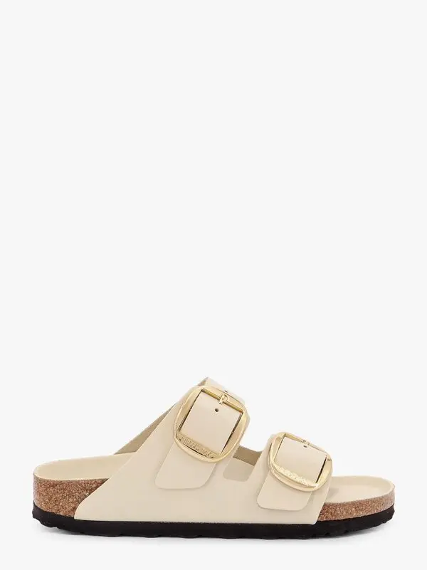 BIRKENSTOCK Arizona Big Buckle Leather Sandals - Beige