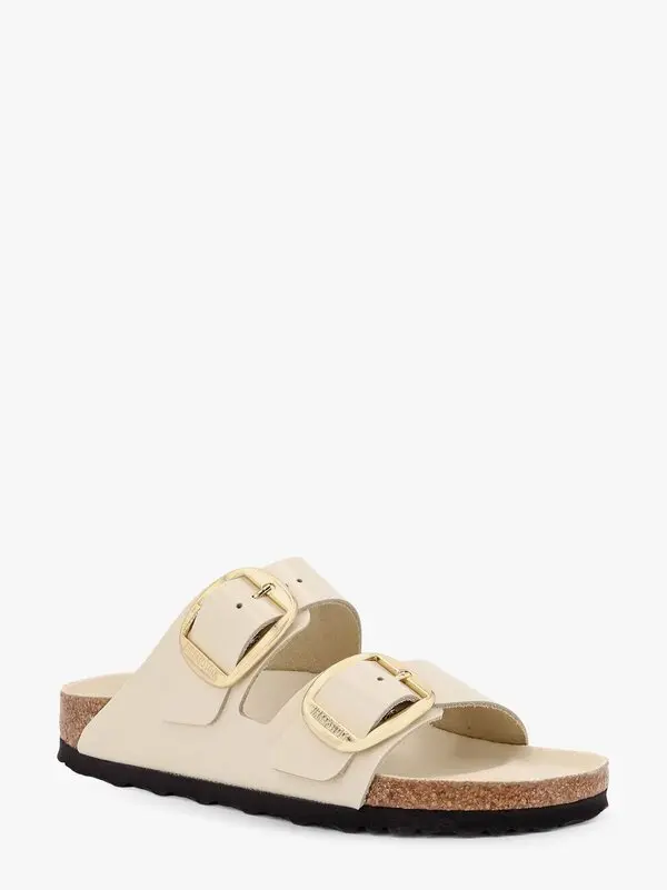 BIRKENSTOCK Arizona Big Buckle Leather Sandals - Beige