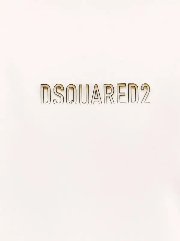 Dsquared2 Cotton Tshirt With Frontal Embossed Logo - White