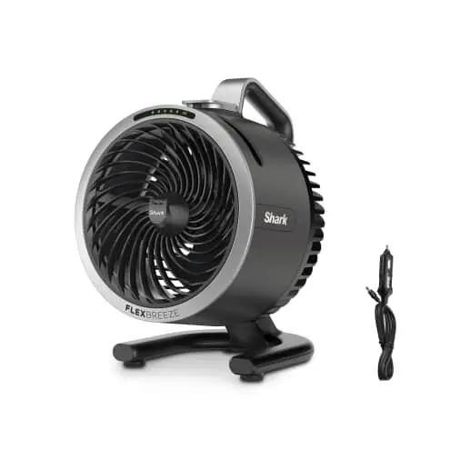 SHARK Flexbreeze Hydrogo Misting Portable Fan & Car Charger - Dark Gray