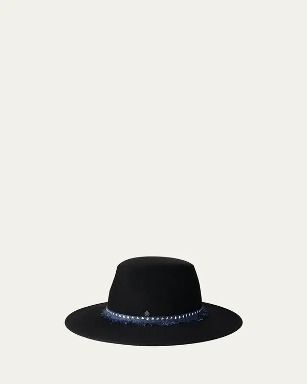 MAISON MICHEL Kyra Fedora - Black
